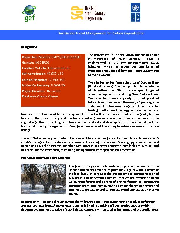 Document Details | Sustainable Forest Management