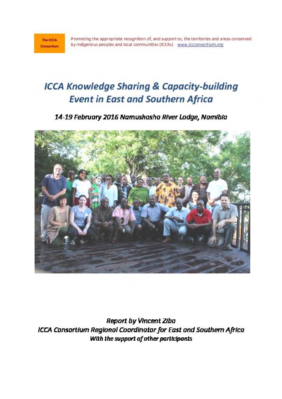 ICCA Knowledge Sharing & Capacity-building Event in East and Southern ...
